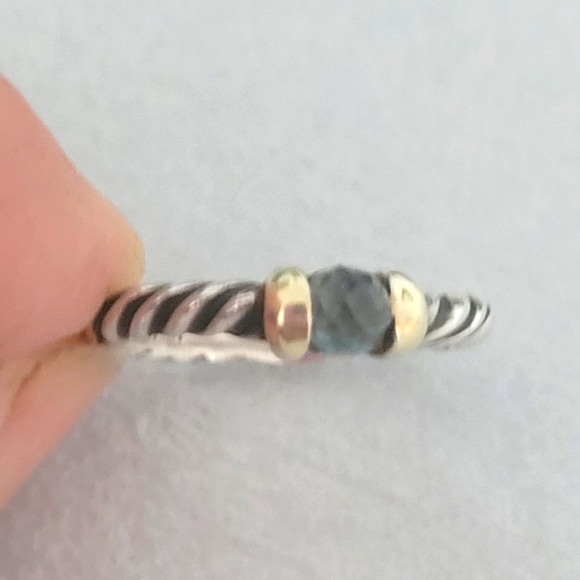 David Yurman | Jewelry | David Yurman Cable Blue Topaz Stacking Ring ...